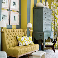 Chartreuse Living Rooms