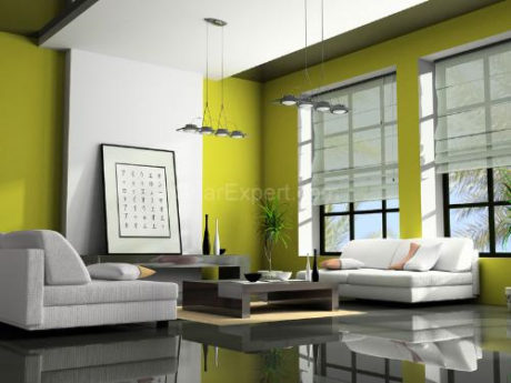 Chartreuse Living Rooms