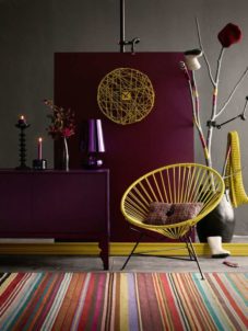 Decorating With Berry Hues and Mustard Colors