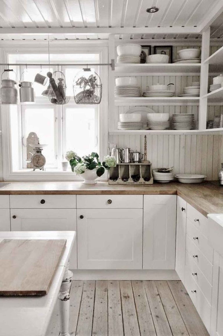 A Farmhouse White Kitchen Makes Coming Home Special