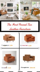 The Most Pinned Tan Leather Armchair and Where To Find It